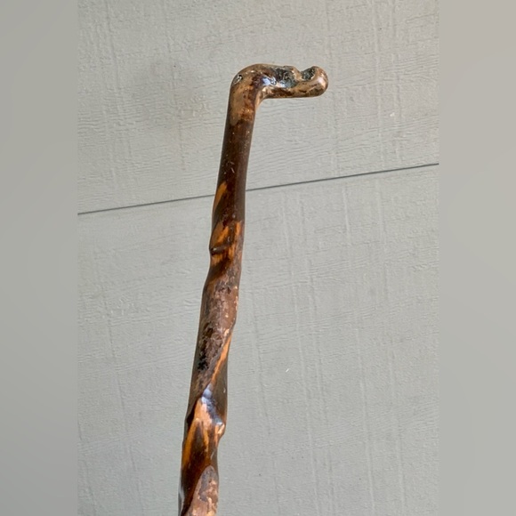 Art | 19th Century Antique Twisted Burley Wood Swagger Stick Cane ...